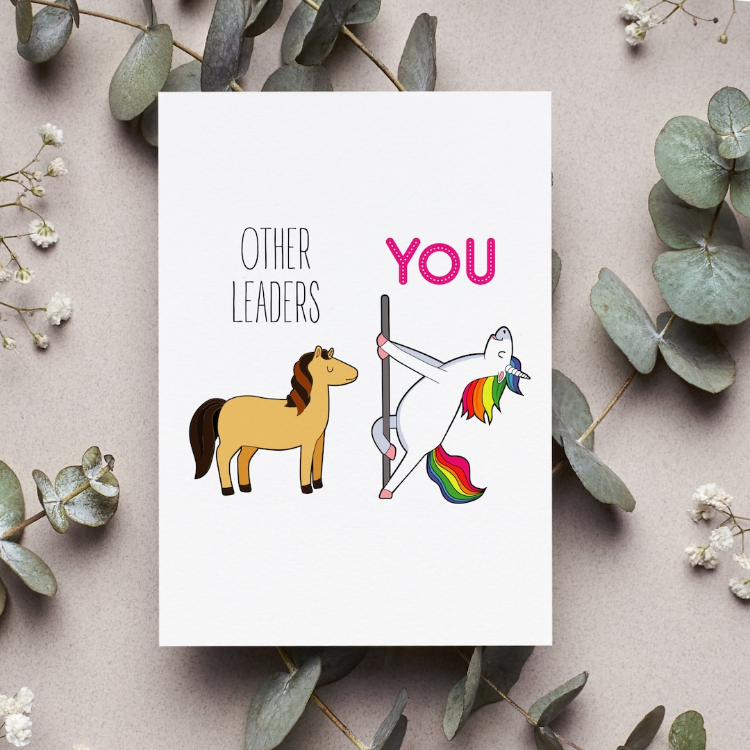Funny Leader Card, Team Leader Appreciation Gift, Manager Thank You ...