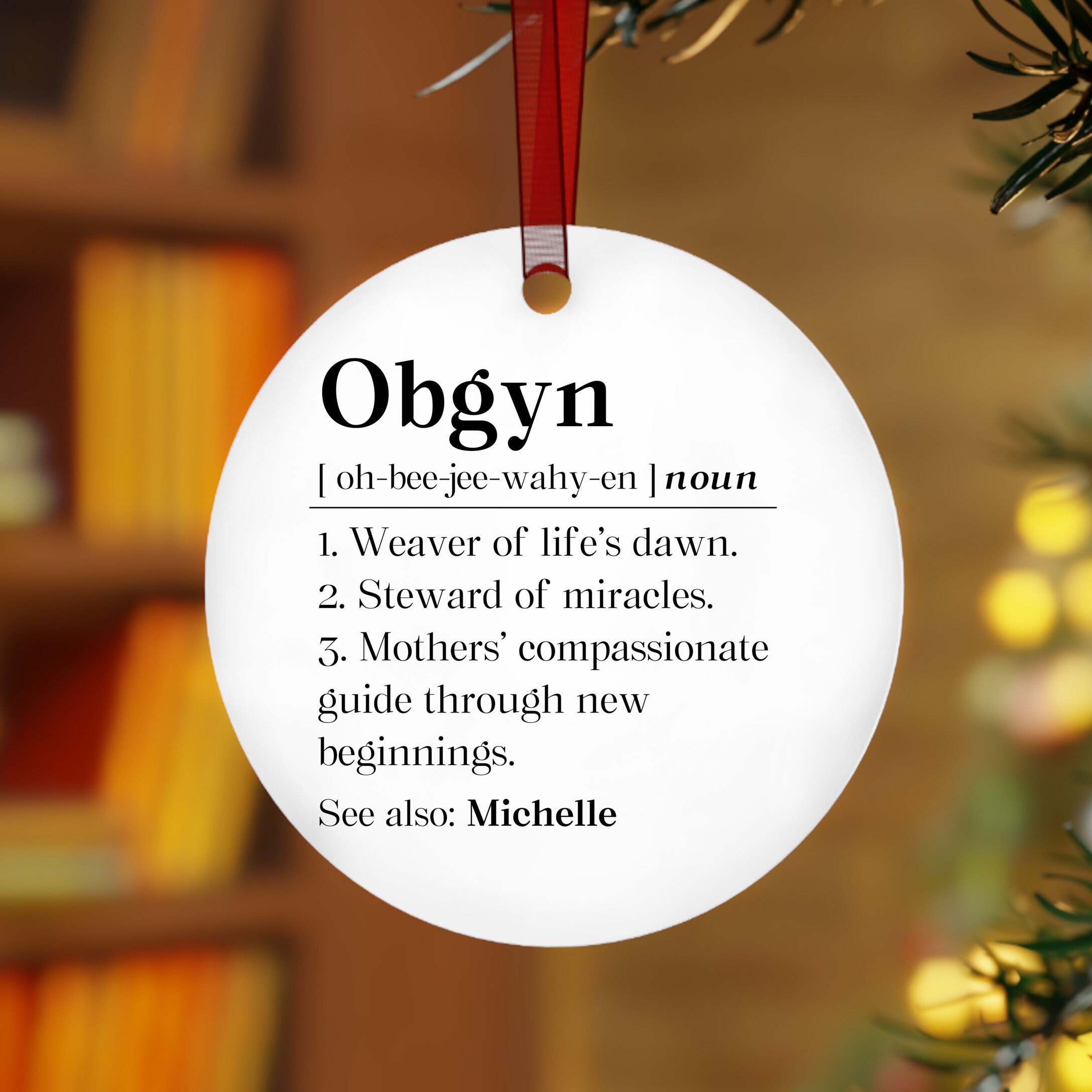 Personalized Obgyn Appreciation Ornament, Obstetrics Graduation Gift ...