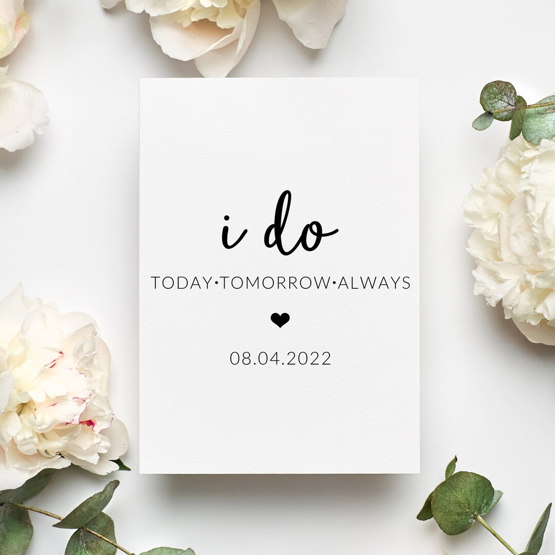 Personalized I Do Card, Groom Card, Wedding Day Card for Bride, to My ...