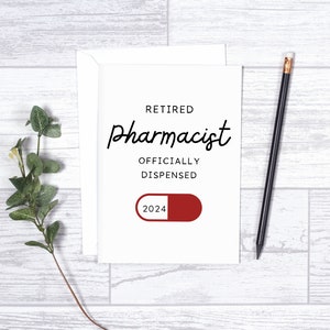 Personalized Retired Pharmacist Funny Card, Retired Pharmacy Tech Gift ...