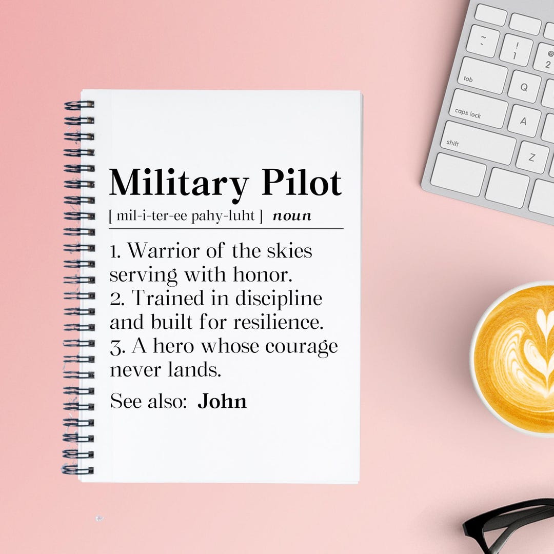Personalized Military Pilot Notebook, Military Pilot End of Tour Gift ...