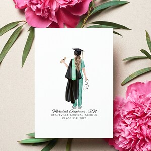 Nursing School Graduation Card, Personalized Nurse Graduate Gift, Nurse ...