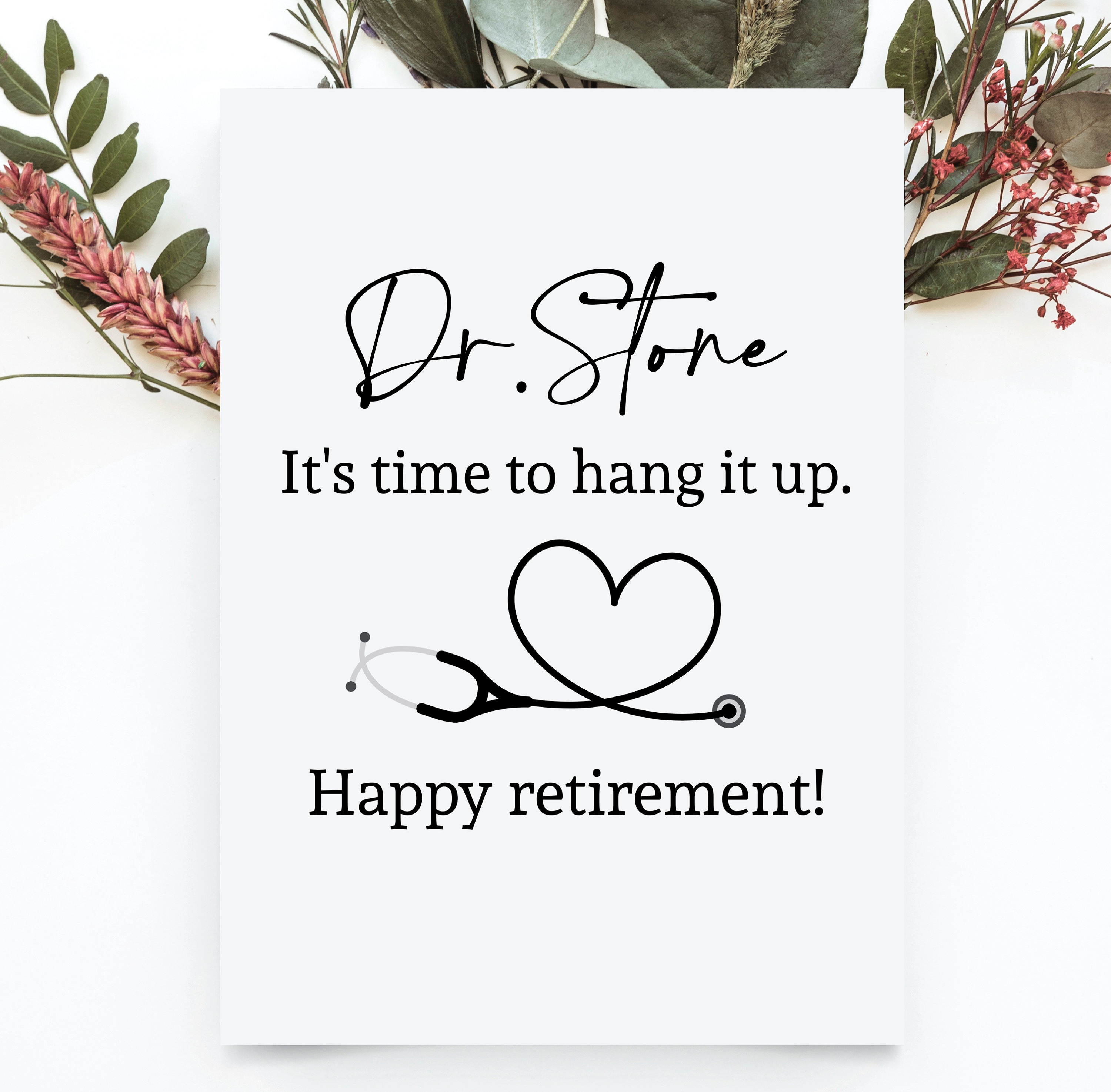 Personalized Doctor Retirement Card Happy Retirement Card for - Etsy