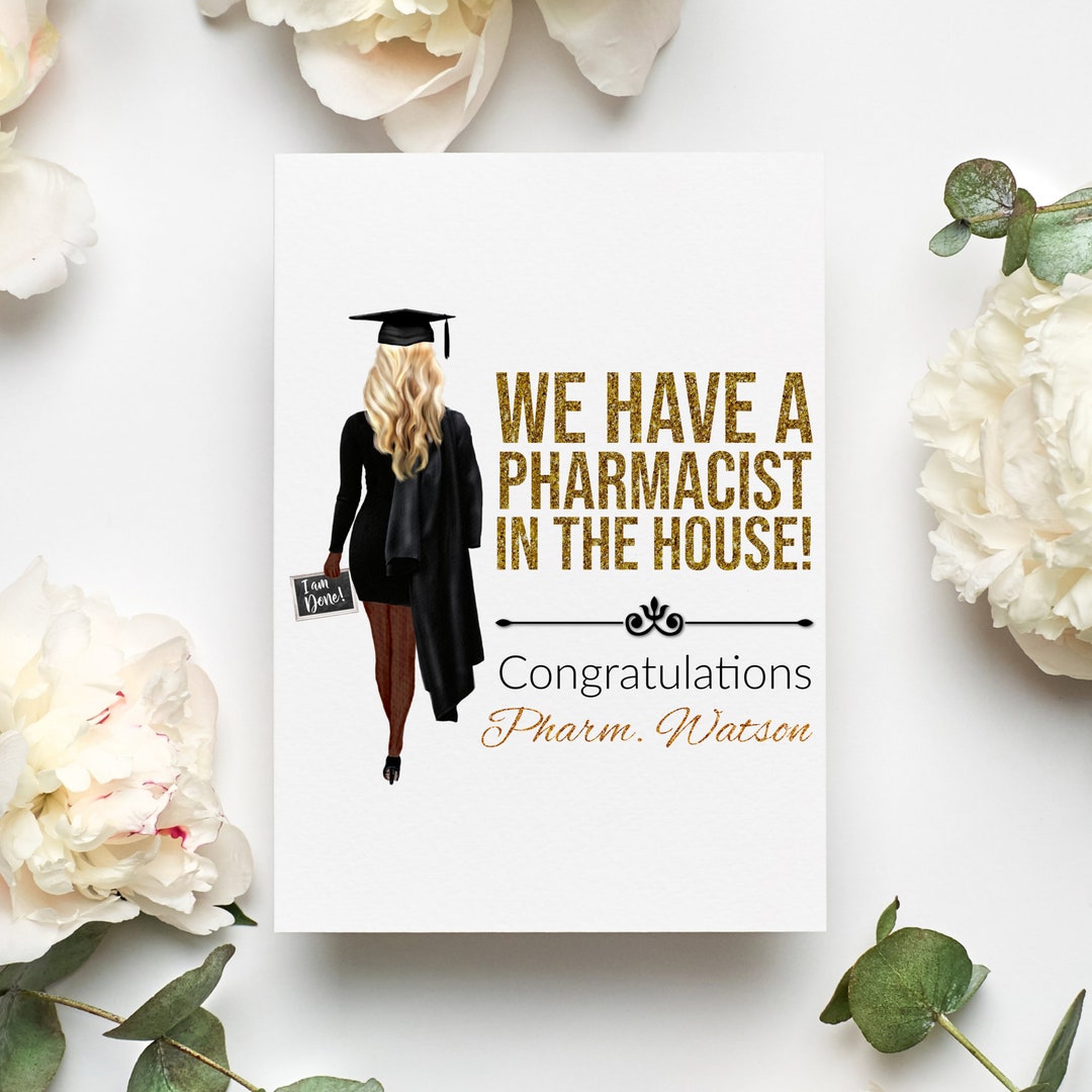 Personalized Pharmacist Graduation Card, Daughter Graduation Gift, We ...