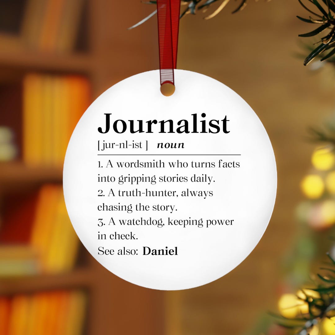 Personalized Journalist Definition Ornament, New Reporter Gift ...