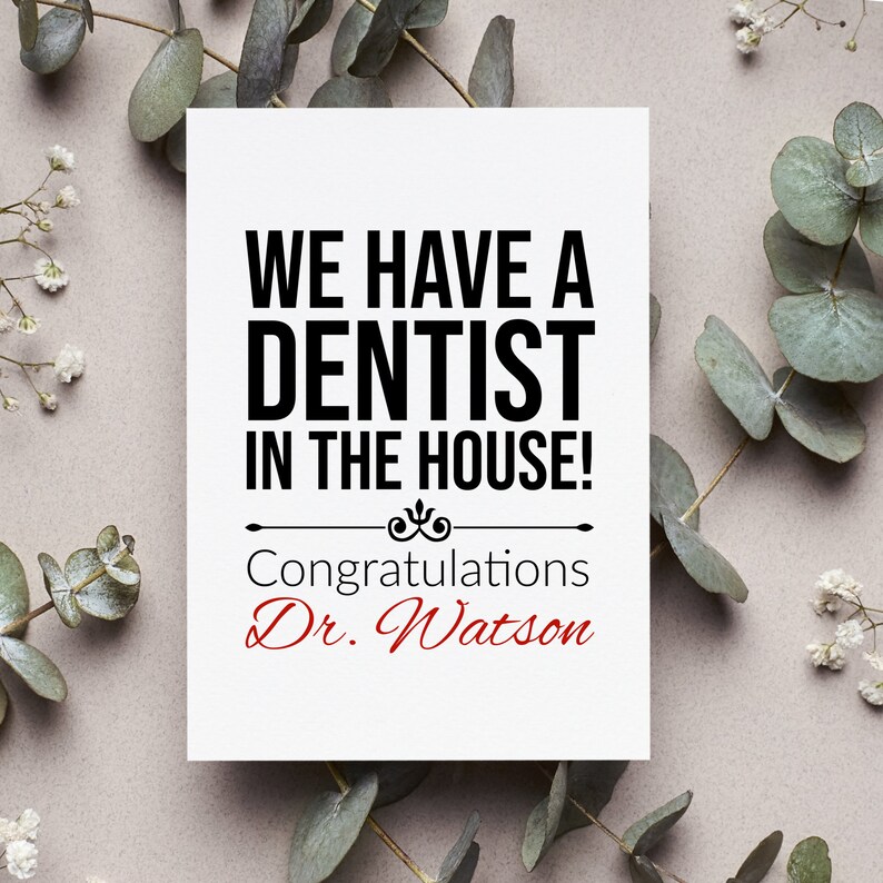 Personalized Dentist Graduation Card Funny Dentist Graduate - Etsy