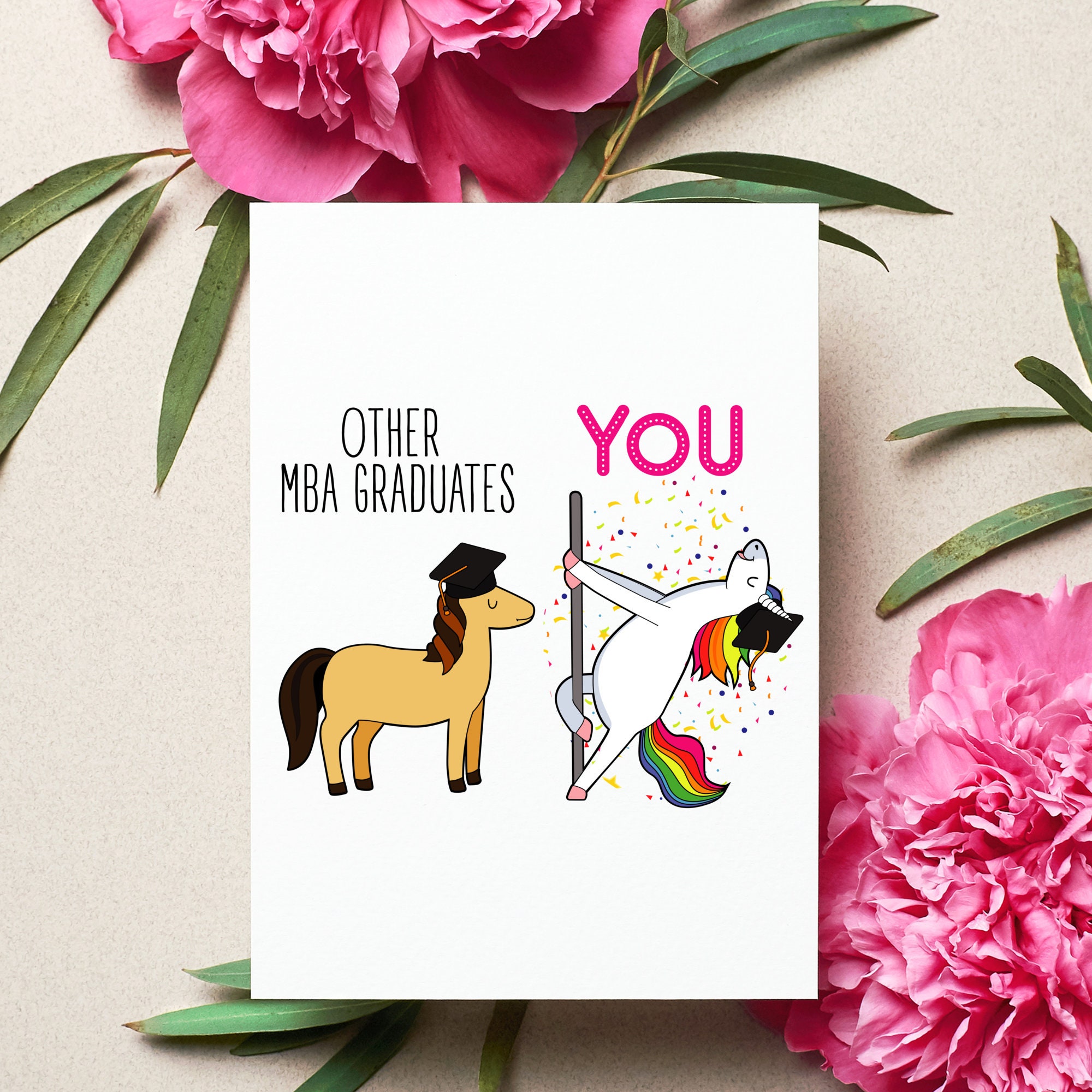 Mba Graduation Card Funny Mba Graduation Card Master of - Etsy