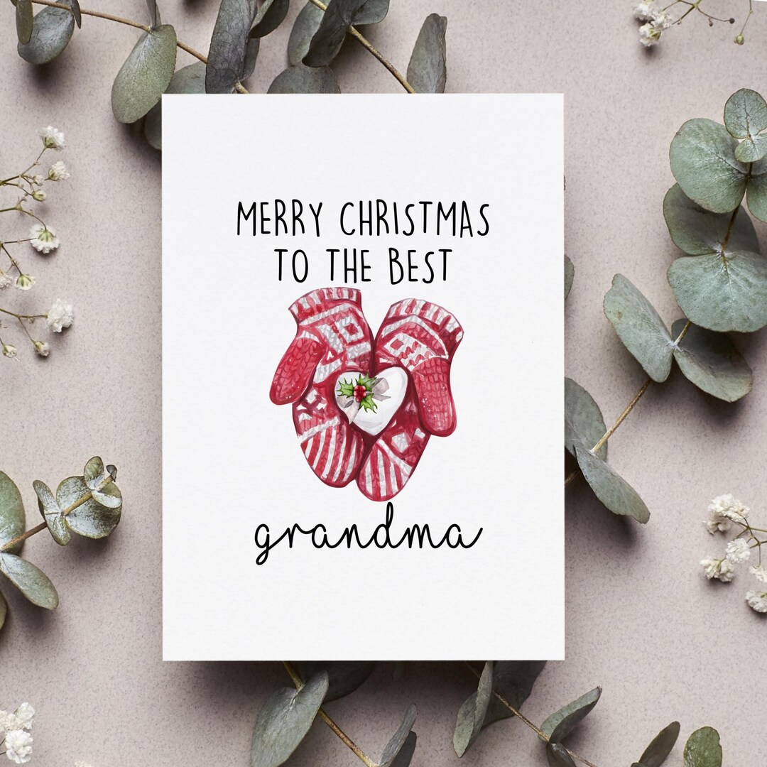 Cozy Christmas Grandma Appreciation Card, Merry Christmas Grandma Gift ...