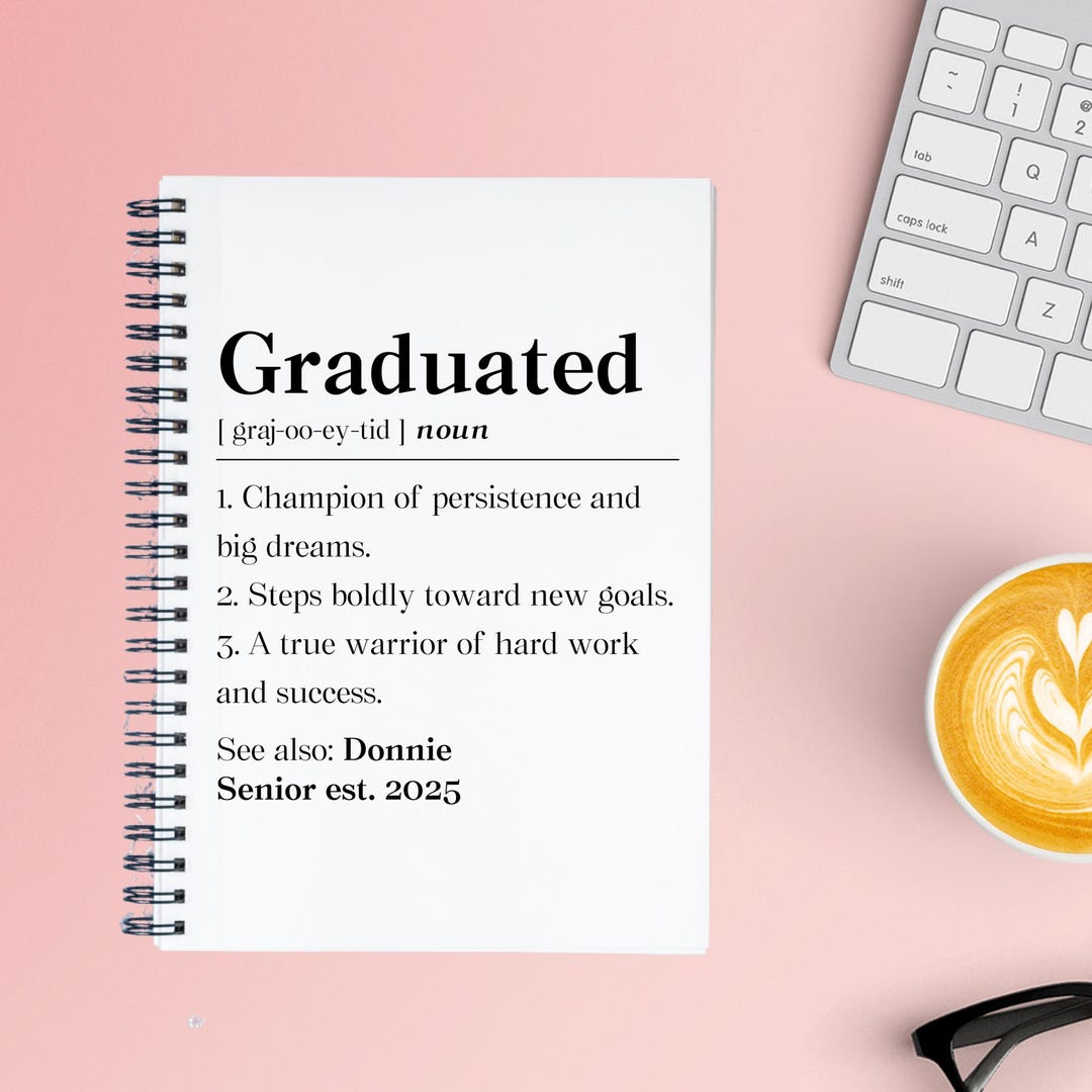 Personalized Senior Year Notebook, Custom Graduate 2025 Gift ...