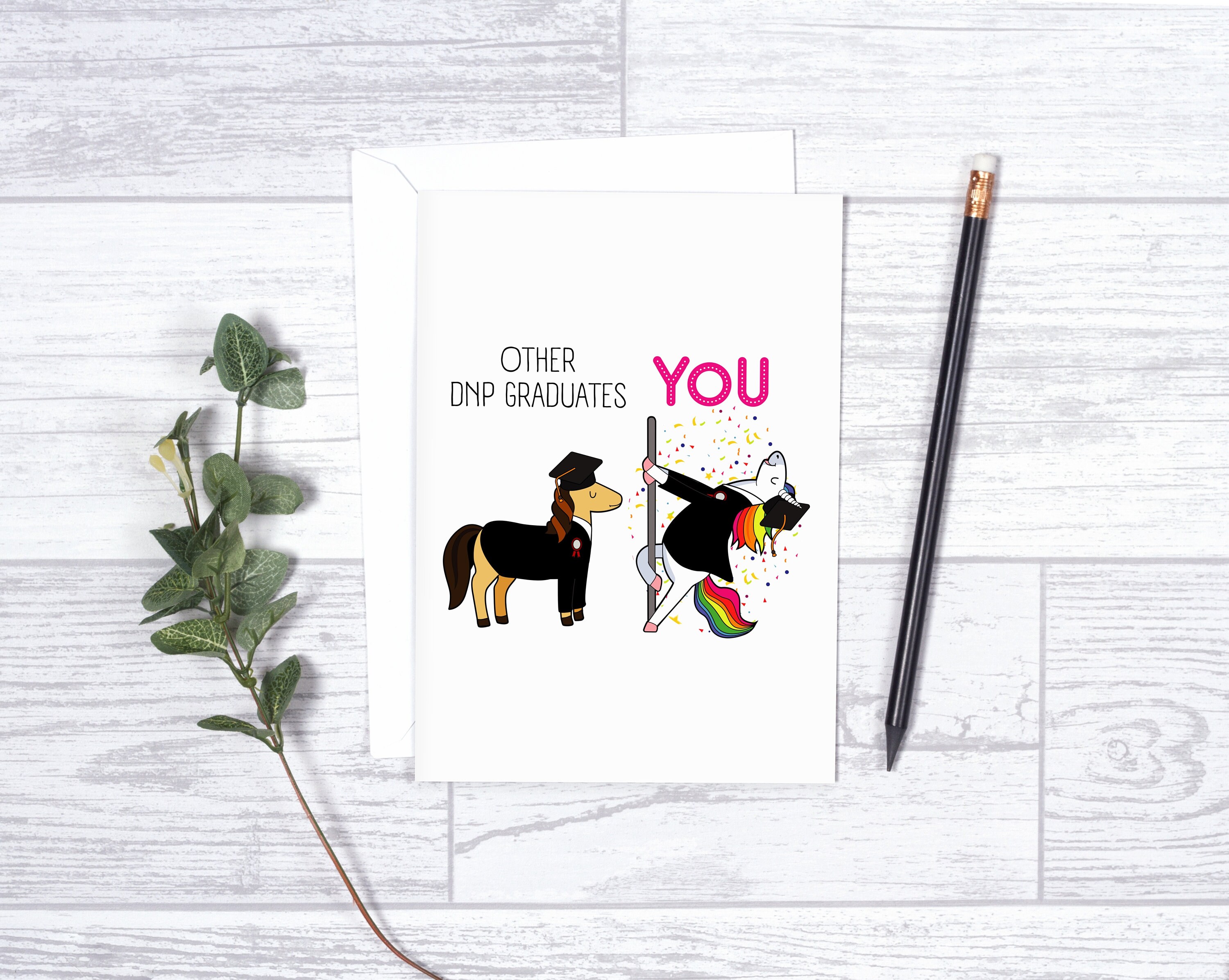 Funny Dnp Graduation Unicorn Card Humorous Dnp Graduate Gift - Etsy