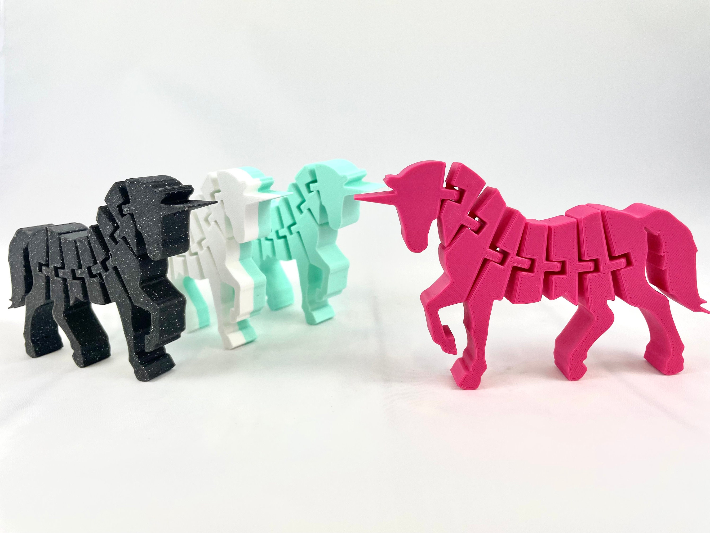 Flexi-unicorn Pony Fidget Toy Colours Christmas Day Birthday Girl's ...