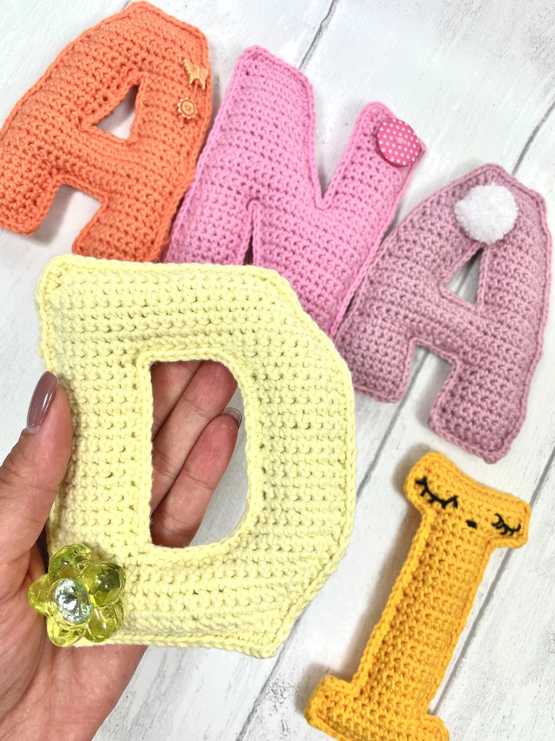 Letters Name Baby Crochet/afgan/soft Alphabet/garland With Name ...