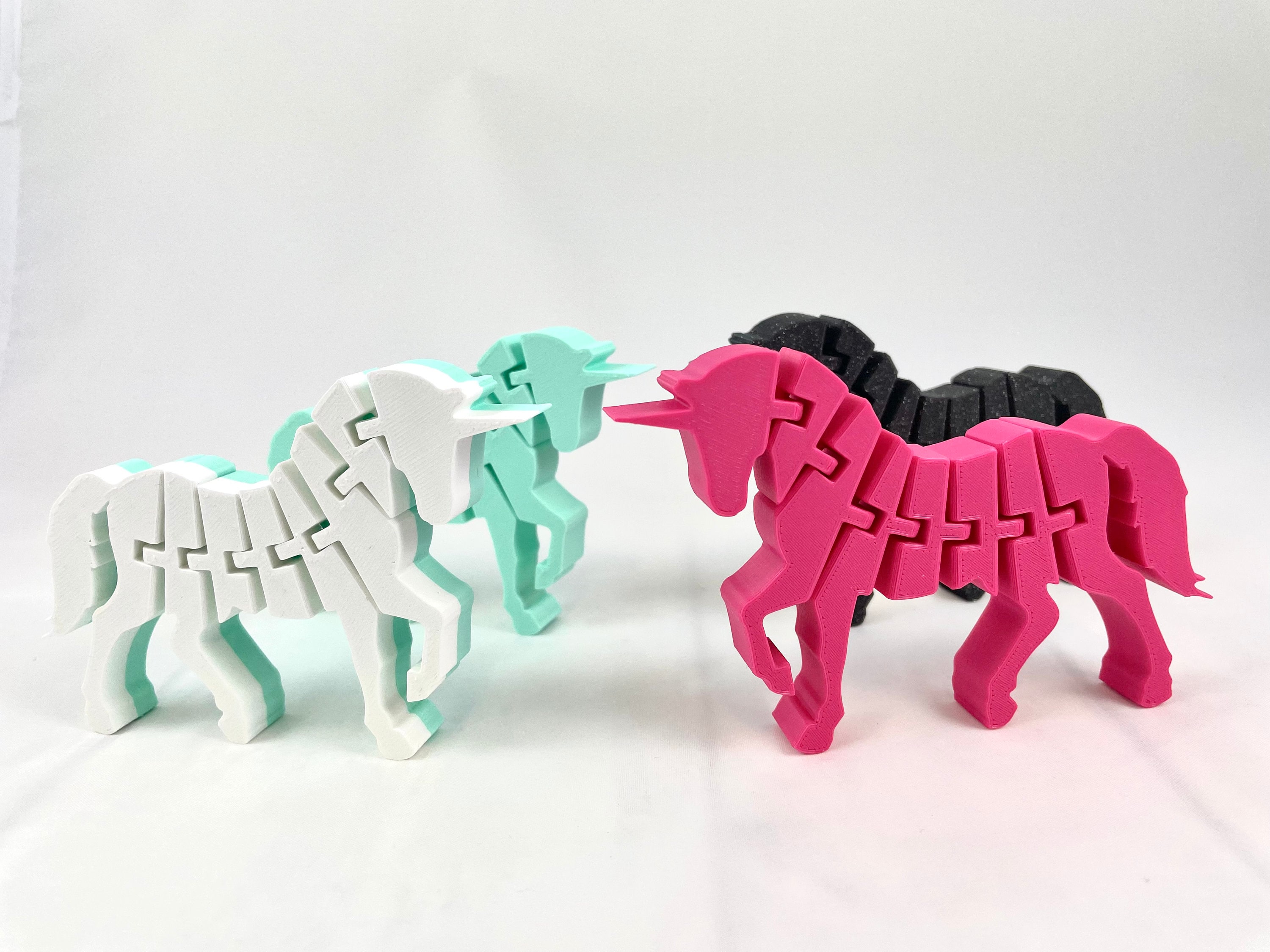 Flexi-unicorn Pony Fidget Toy Colours Christmas Day Birthday Girl's ...