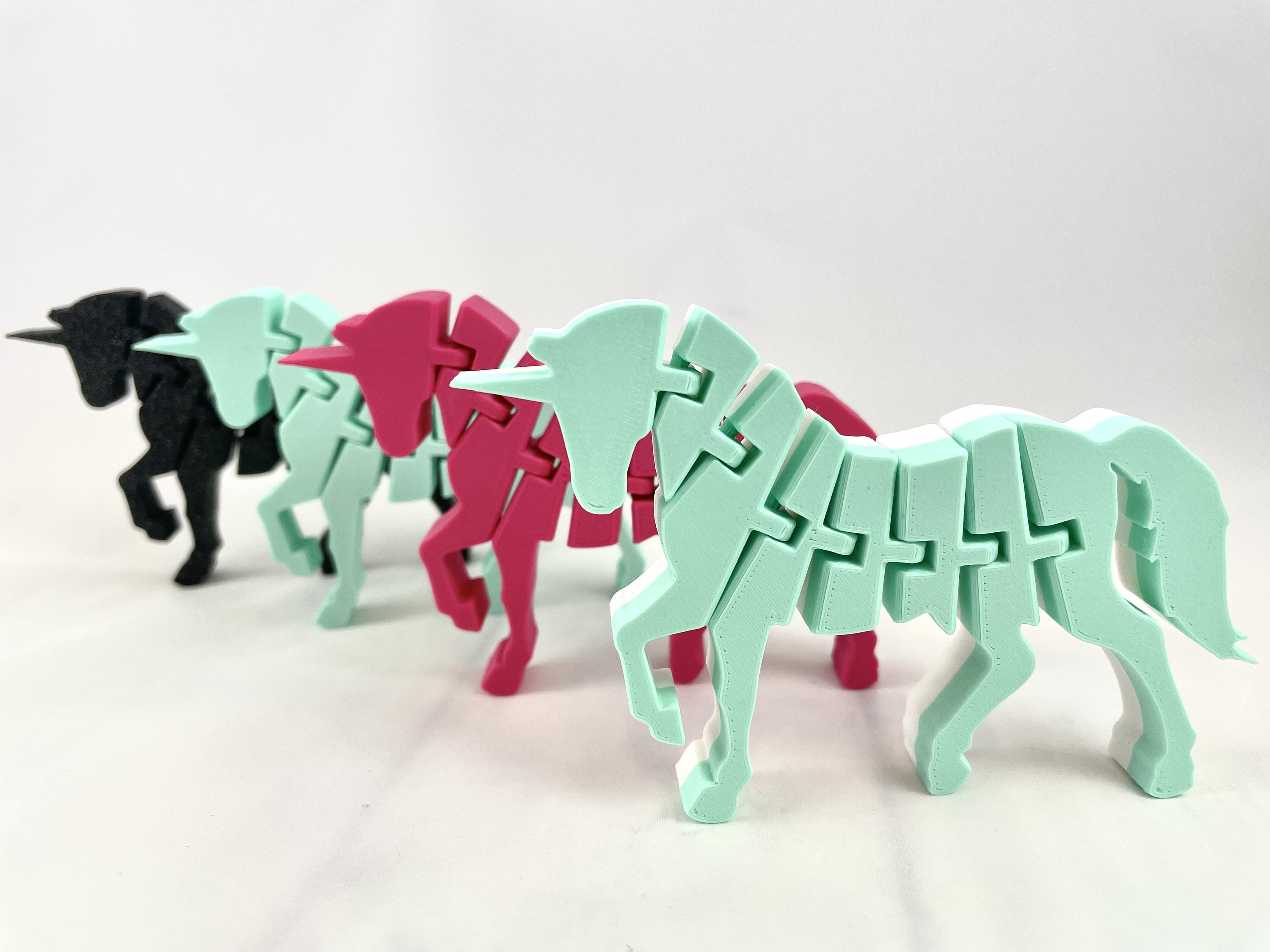 Flexi-unicorn Pony Fidget Toy Colours Christmas Day Birthday Girl's ...