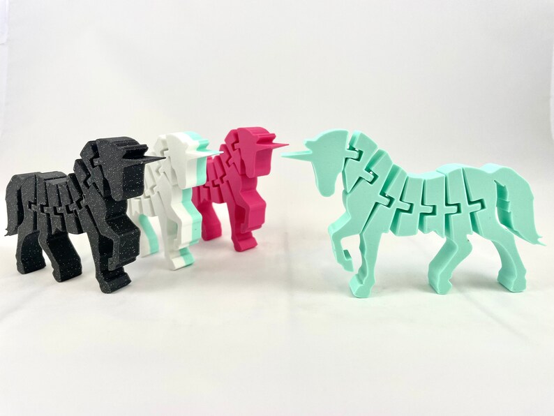 Flexi-unicorn Pony Fidget Toy Colours Christmas Day Birthday Girl's ...