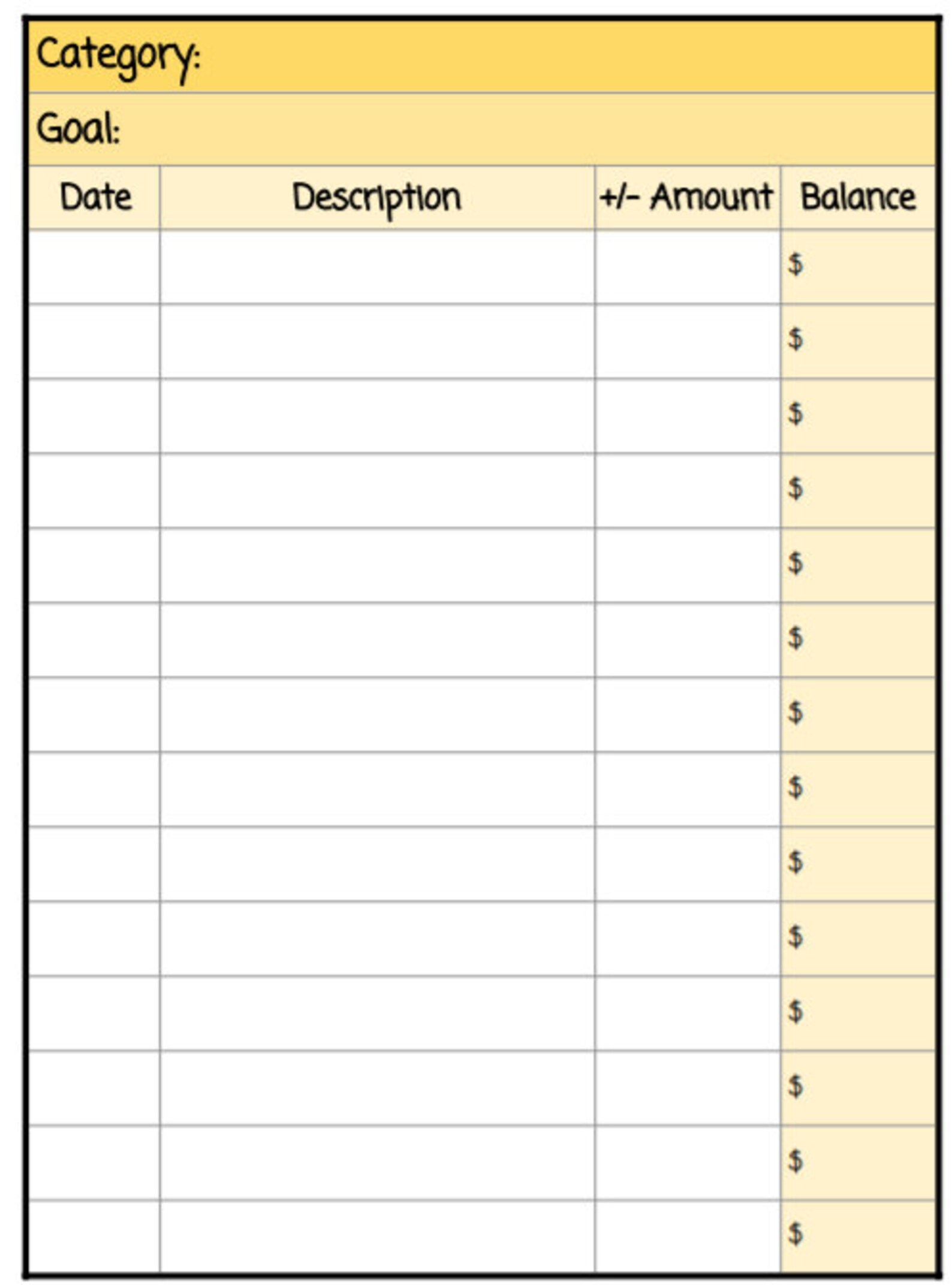 Printable Cash Envelope Tracking Slips - Etsy