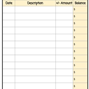 Printable Cash Envelope Tracking Slips - Etsy