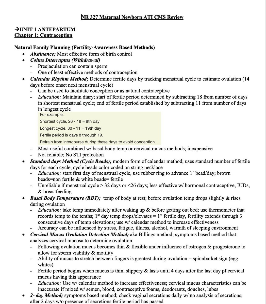 Get a Level 2 or Higher! Maternal-child ATI CMS Comprehensive Review ...