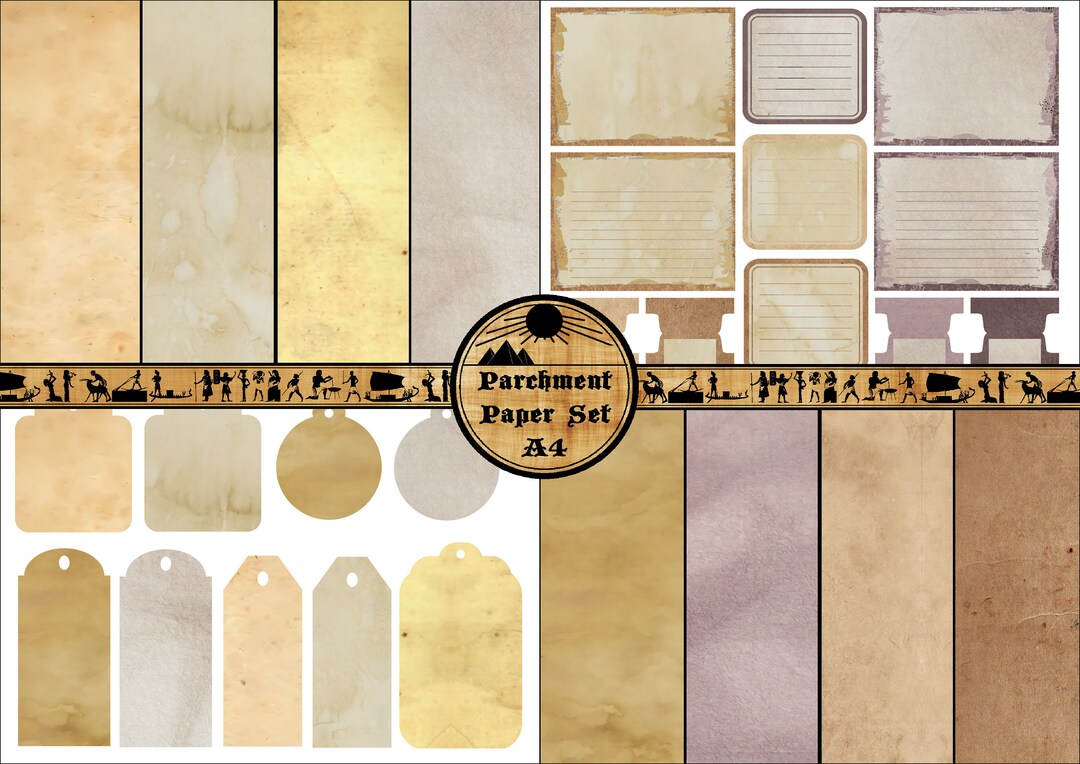 Parchment Paper Printable Set A4 - Etsy