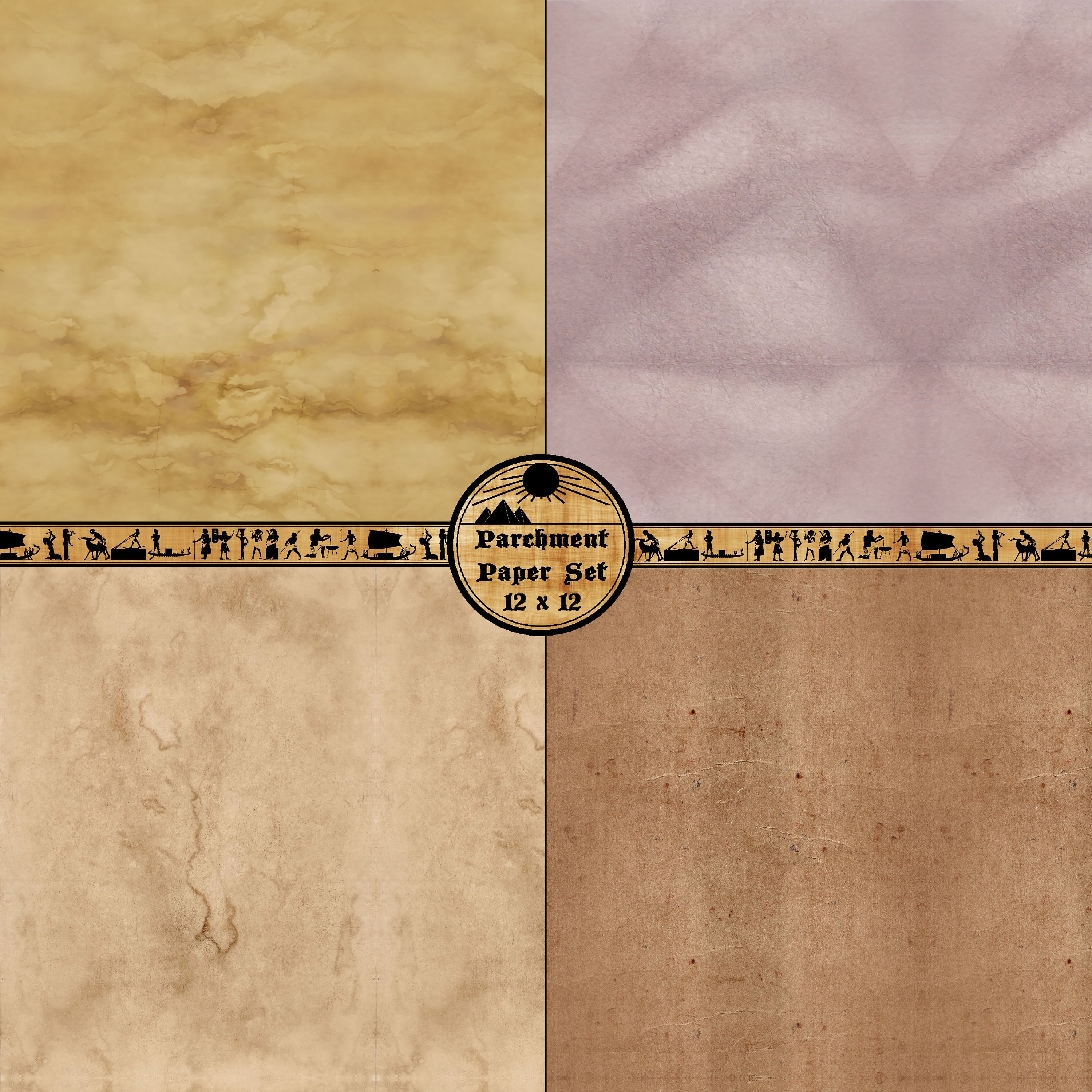 Parchment Paper Printable Scrapbooking Set 12 X 12 - Etsy