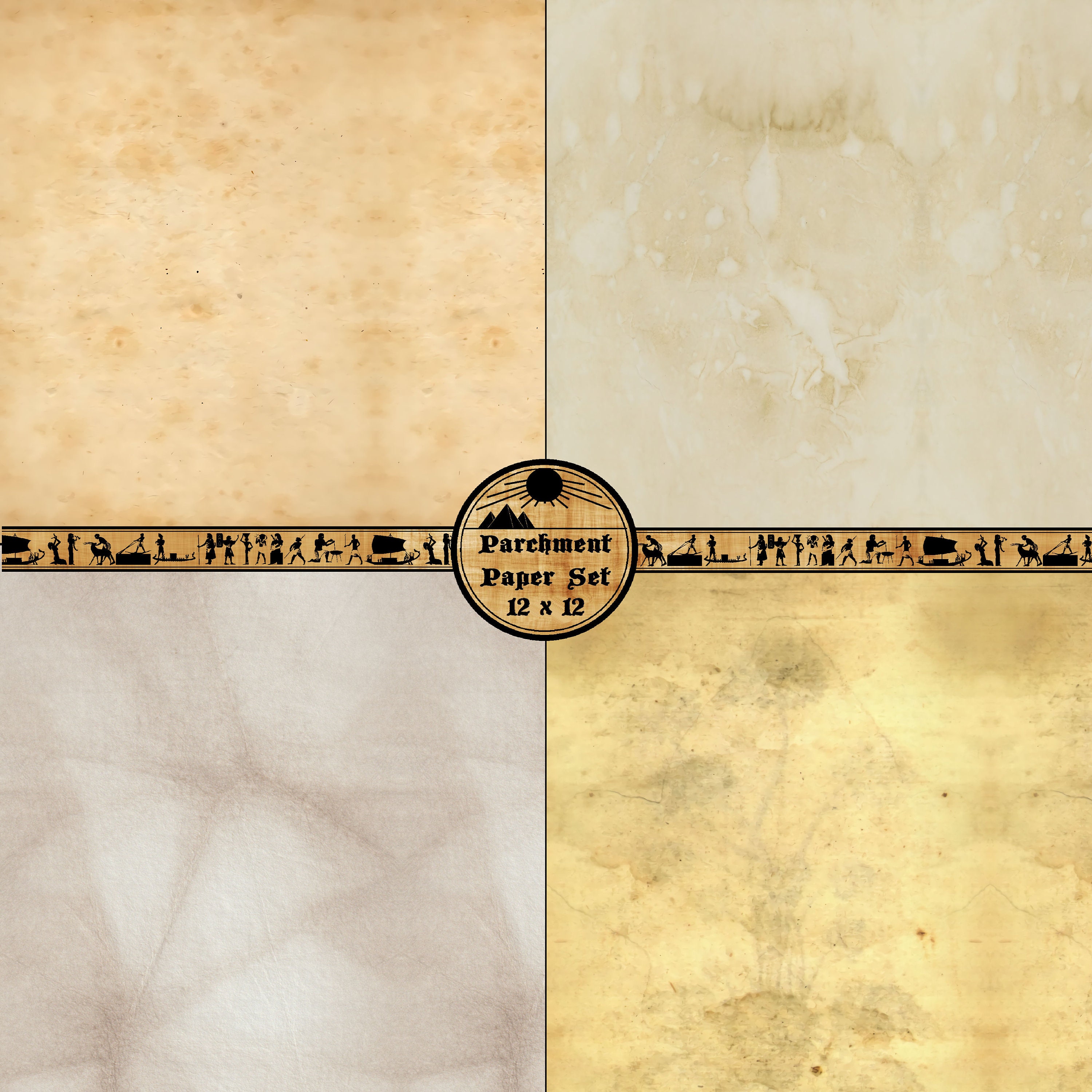 Parchment Paper Printable Scrapbooking Set 12 X 12 - Etsy