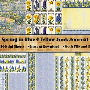 Spring Floral Junk Journal Kit, Printable Journal Ephemera ...