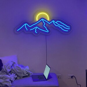 Sunrise Mountains Neon LED Sign Home Decor Custom Made Neon - Etsy