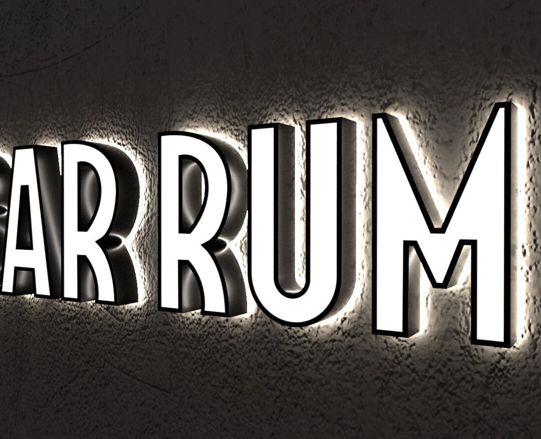 Custom Business Sign With Backing Board 3D Sign With Raceway - Etsy