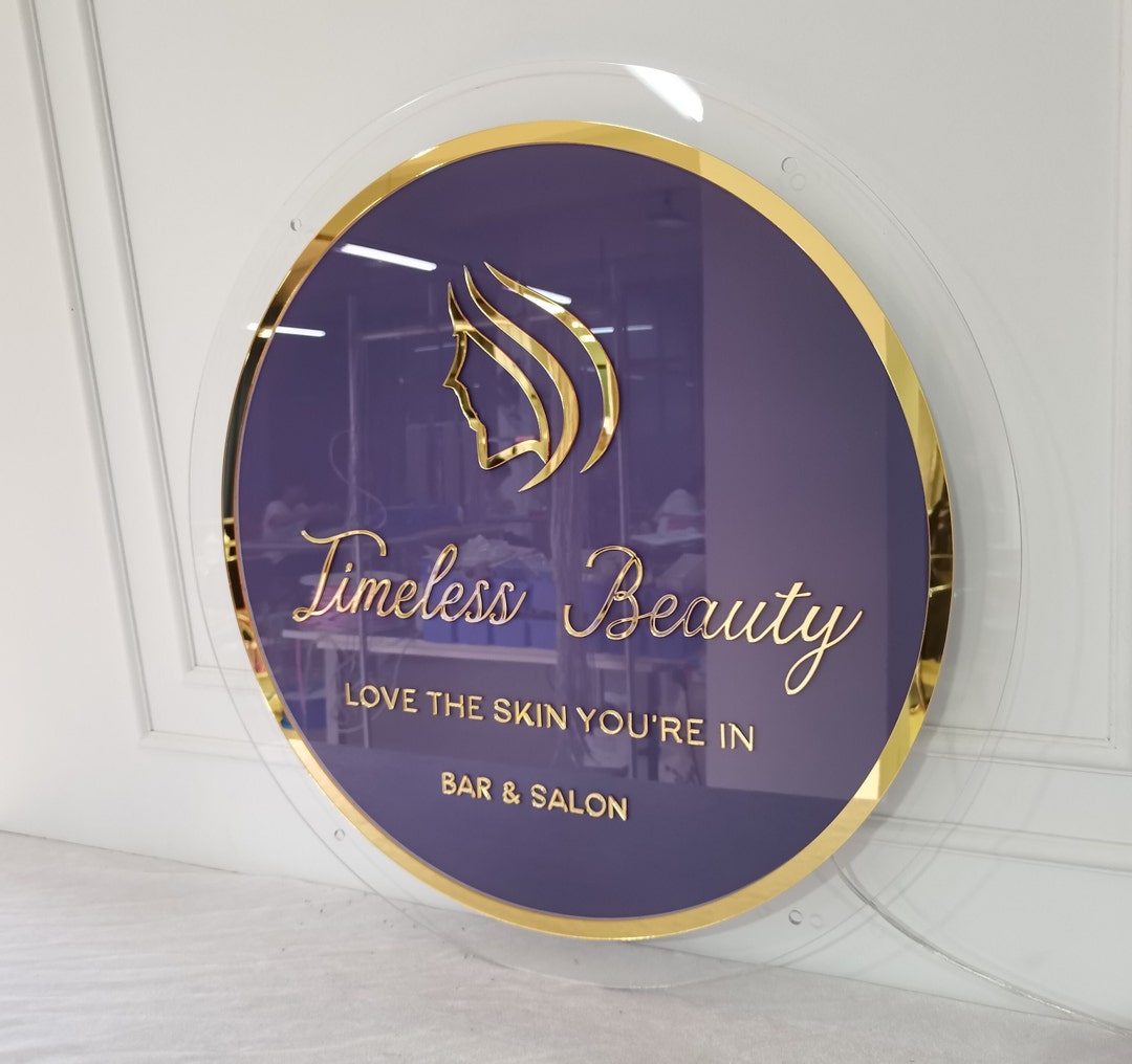 Custom Acrylic Sign With Led Lighting for Skin Care Logo Botox Sign ...