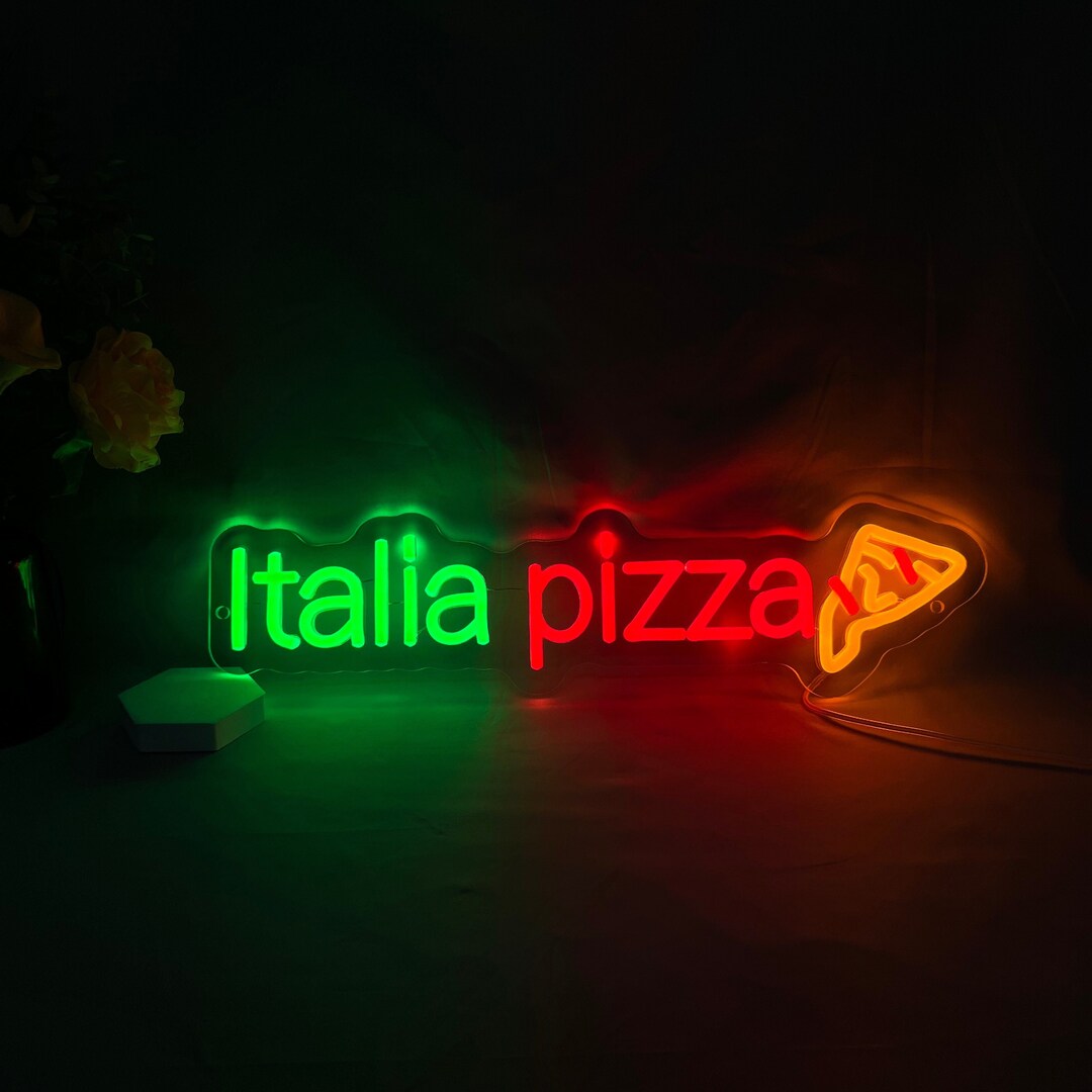 Italia Pizza Neon Sign Custom Shop Neon Sign Led Neon Light Shop ...