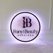 Custom RGB Acrylic Sign Led Round Acrylic Sign for Nail Salon Logo ...