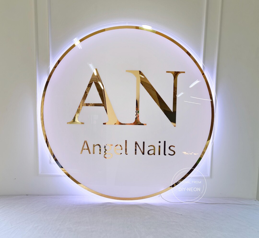 Custom Backlit Acrylic Sign Acrylic Logo Sign LED Business Sign Salon ...