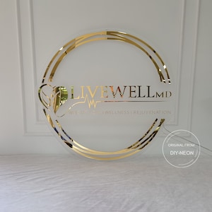 Custom Acrylic Sign Round Acrylic Sign for Nail Salon Logo Beauty Salon ...