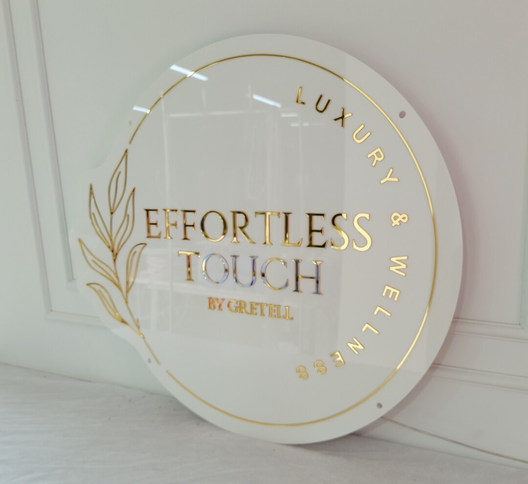 Custom Acrylic Sign Round Acrylic Sign for Nail Salon Logo Beauty Salon ...