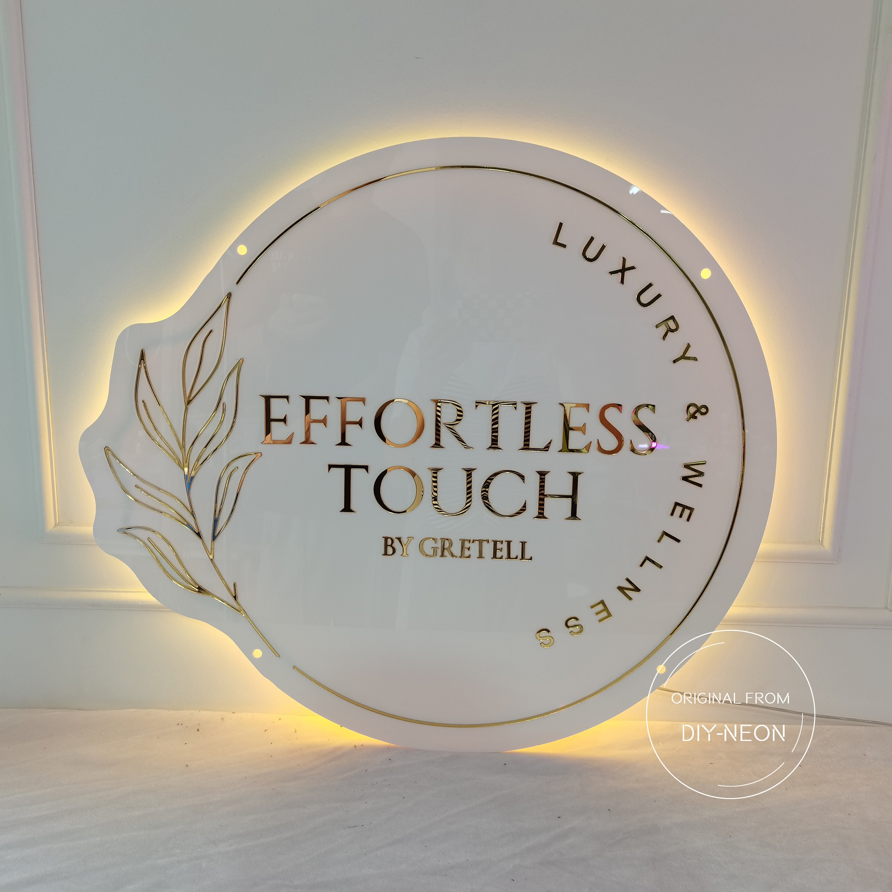 Custom Backlit Acrylic Sign Acrylic Logo Sign LED Business Sign Salon ...