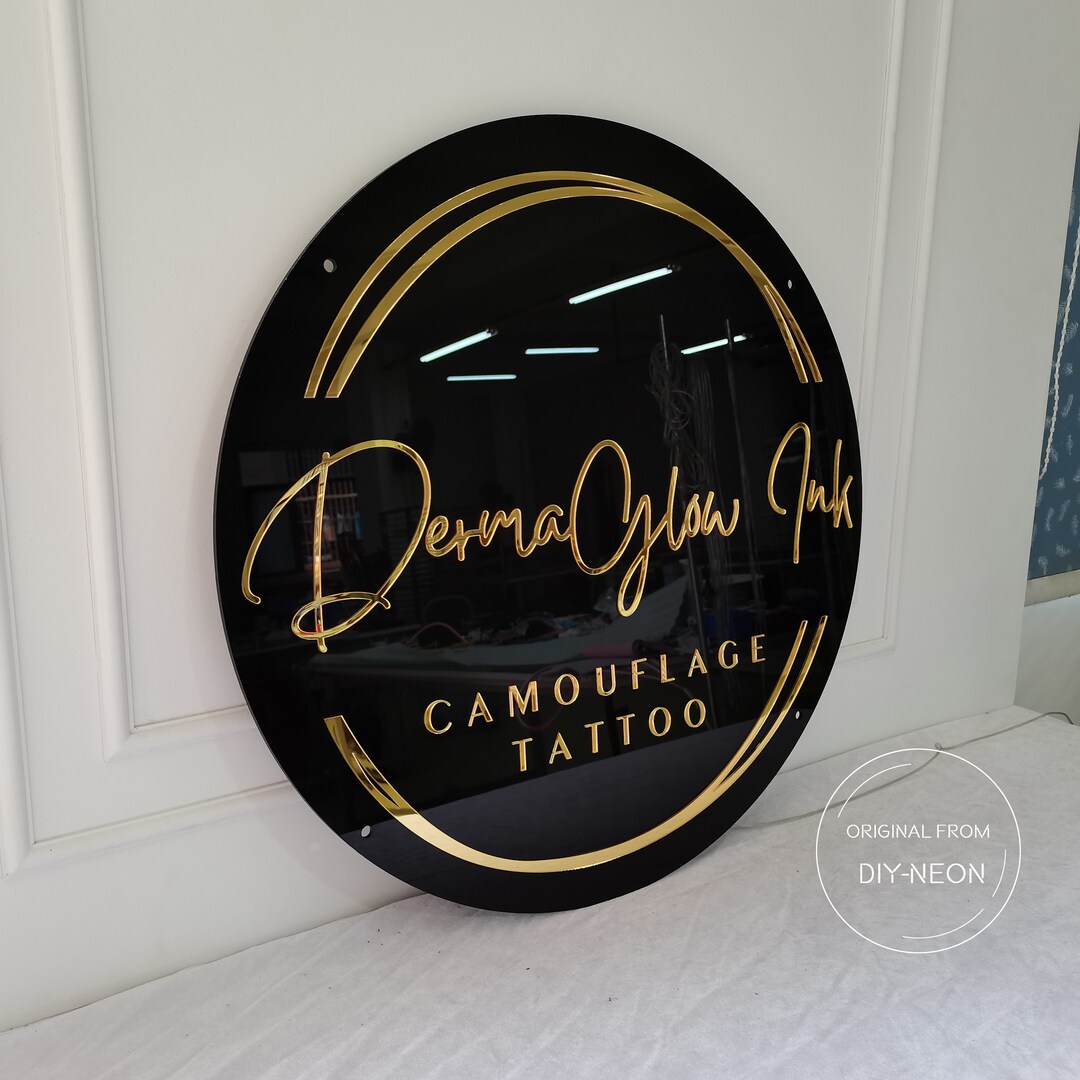 Custom Acrylic Sign Round Acrylic Sign for Nail Salon Logo Beauty Salon ...
