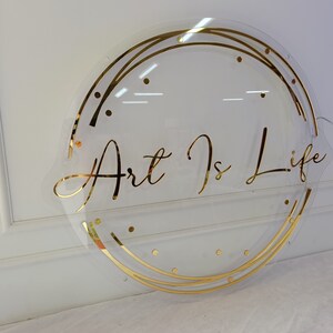 Custom Acrylic Sign Led Round Acrylic Sign for Nail Salon Logo Beauty ...