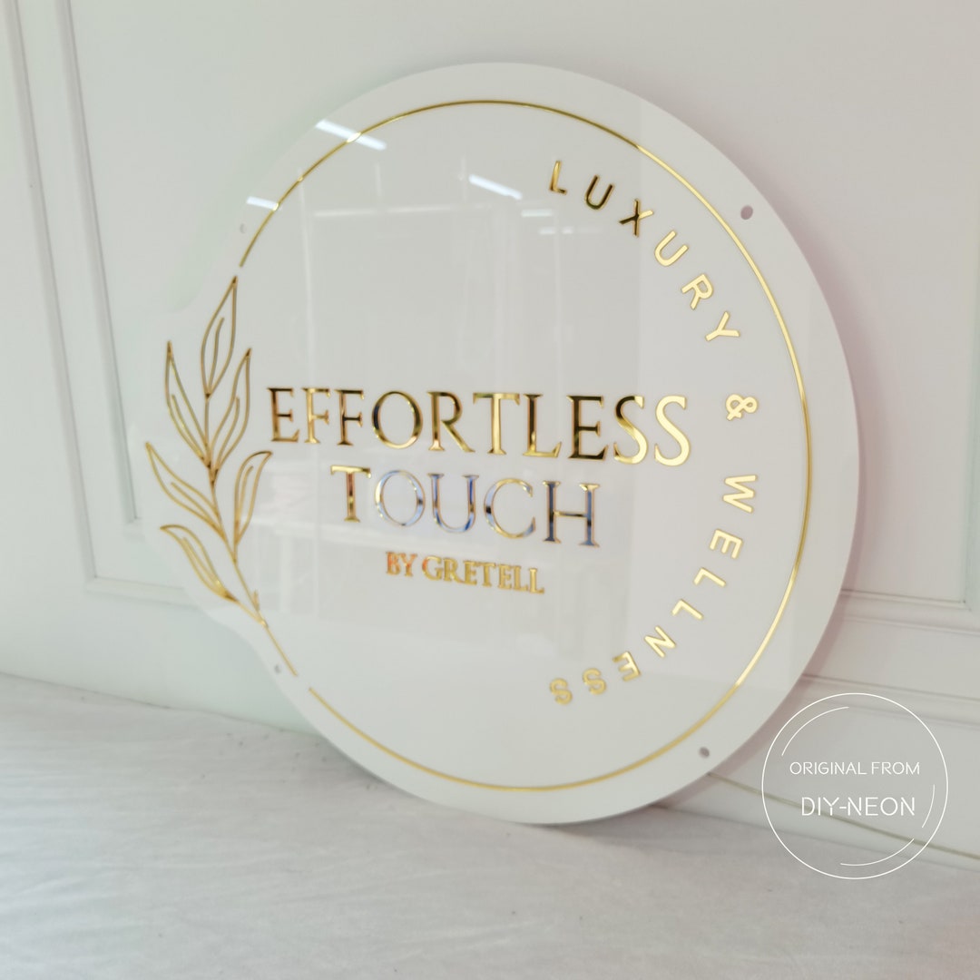 Custom Acrylic Sign Round Acrylic Sign for Nail Salon Logo Beauty Salon ...