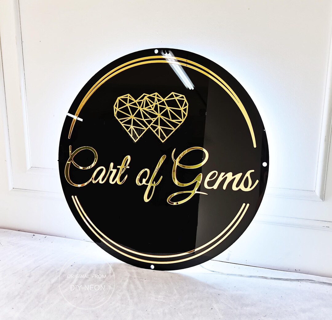 Custom Backlit Acrylic Sign Acrylic Logo Sign LED Business Sign Salon ...