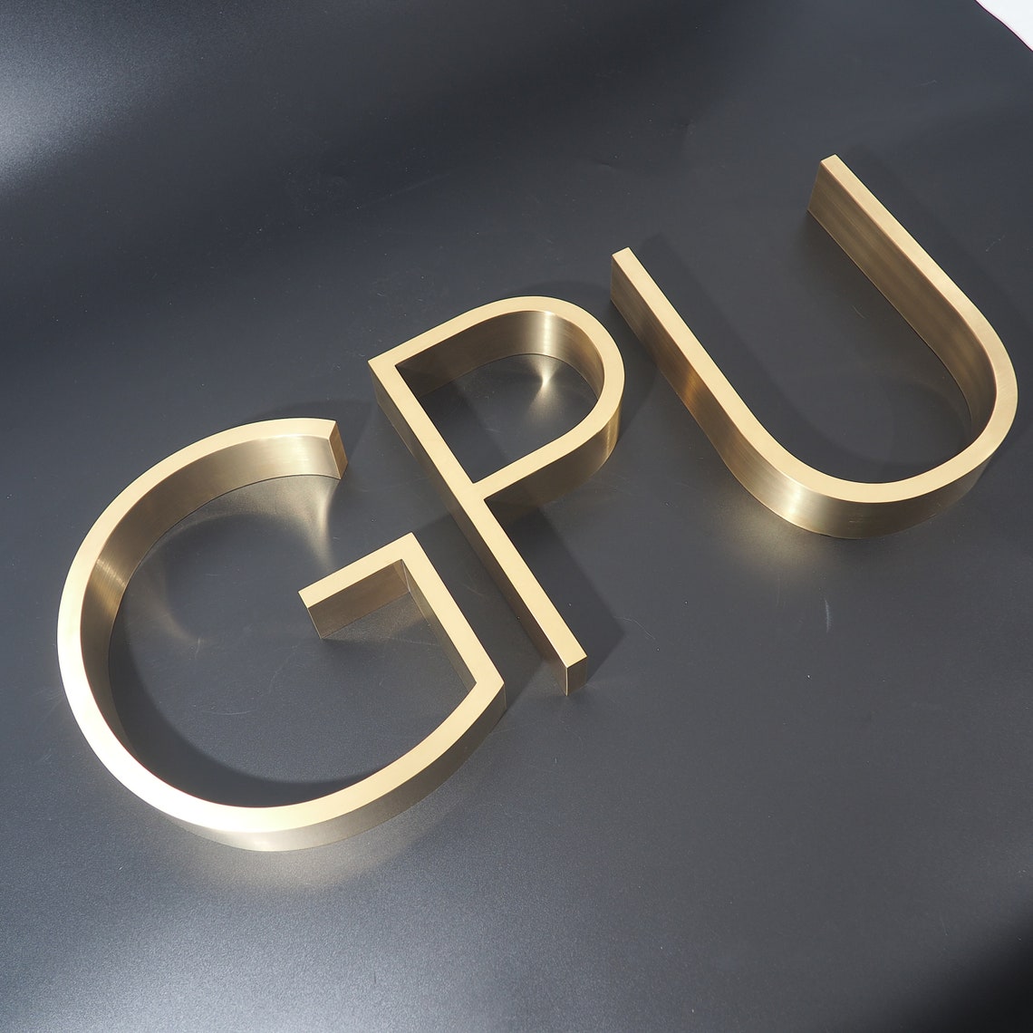 Custom 3D Sign for an Office Lobbysilver Brushed and Mirrored - Etsy