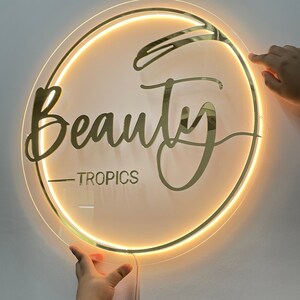 Custom Acrylic Sign With Led Lighting for Skin Care Logo Botox Sign ...