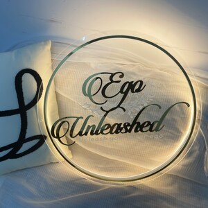 Custom Acrylic Sign Led Round Acrylic Sign for Nail Salon Logo Beauty ...