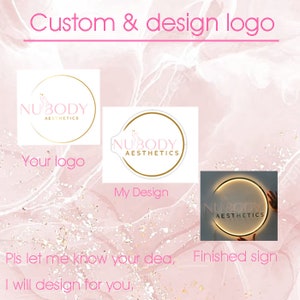 Custom Acrylic Sign Led Round Acrylic Sign for Nail Salon Logo - Etsy