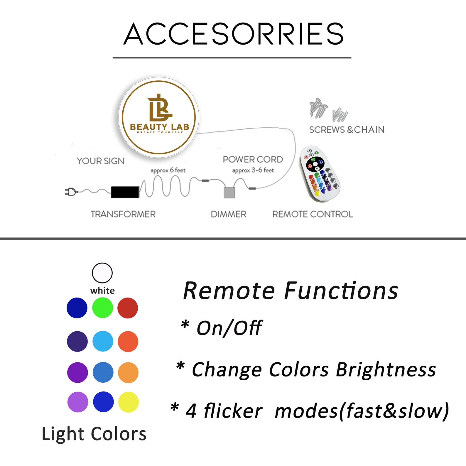 Custom RGB Acrylic Sign Led Round Acrylic Sign for Nail Salon Logo ...