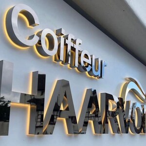 Backlit Sign Custom for Office Backlit Signage Backlit Sign Business ...