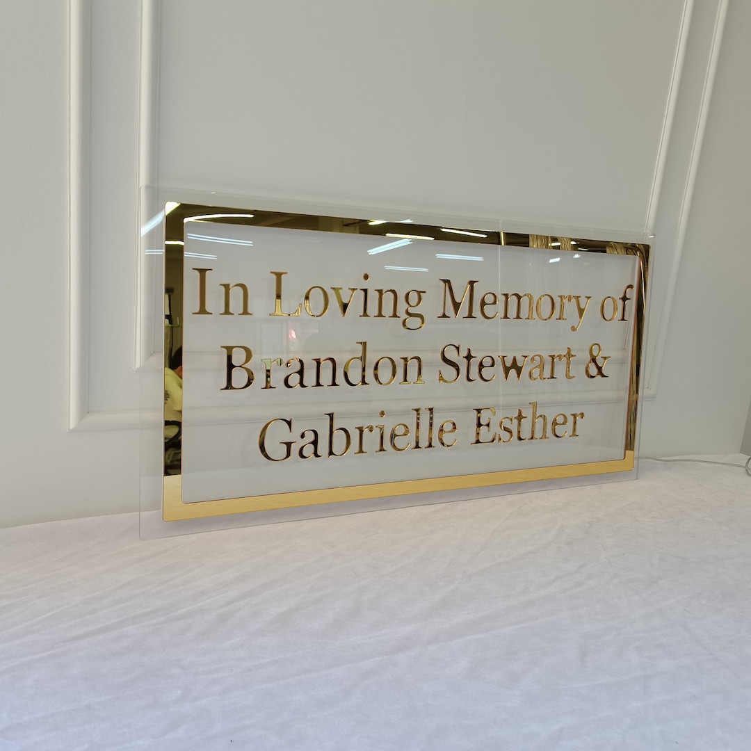Custom RGB Acrylic Sign Retangle Acrylic Sign Led Retangleround Acrylic ...
