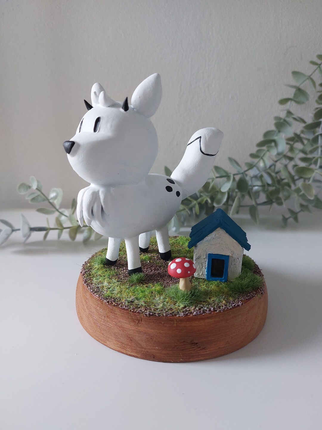 Baby Twig Hilda Netflix Figurine Handmade Elf House, Forest Deer Fox ...