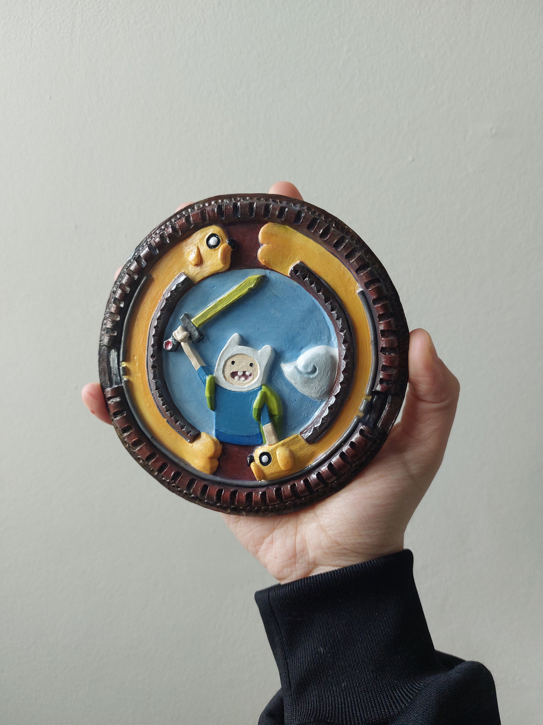 Adventure Time Relief Figure, Finn and Jake Sculpture Whimsical Home ...