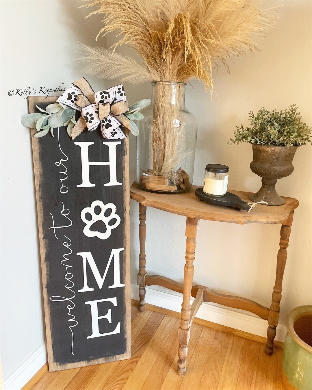 Welcome Porch Leaner Porch Decor Dog Welcome to Our Home 3ft Tall Front ...