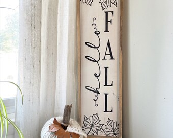 Thanksgiving Decor Hello Fall Sign Fall Decor Tiered Tray Art Autumn Sign Home Decor Farmhouse ...